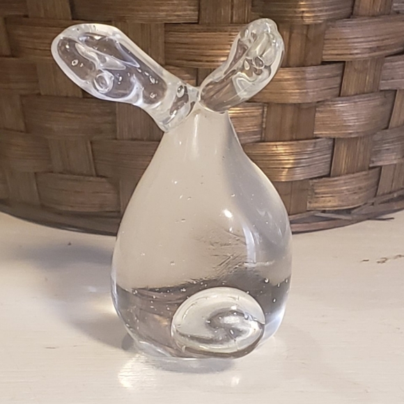 Vintage | Accents | Vintage Hand Made Art Glass Bunny | Poshmark